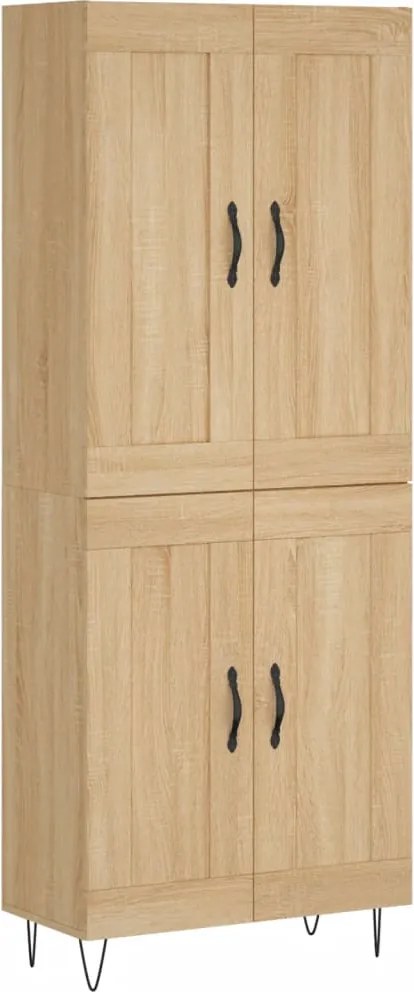 Skříň highboard dub sonoma 69,5 x 34 x 180 cm kompozitní dřevo 3199716
