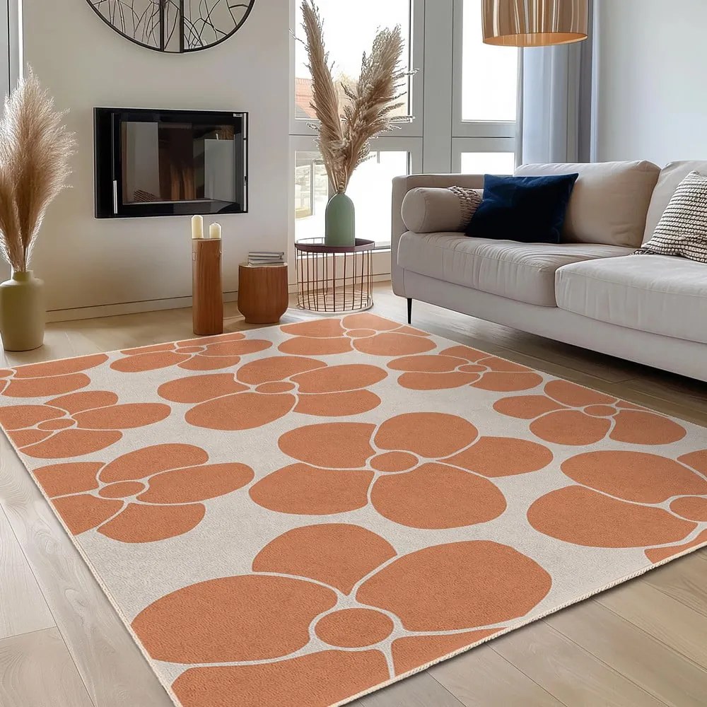 Oranžový pratelný běhoun 60x230 cm Orange Meadow – Mila Home