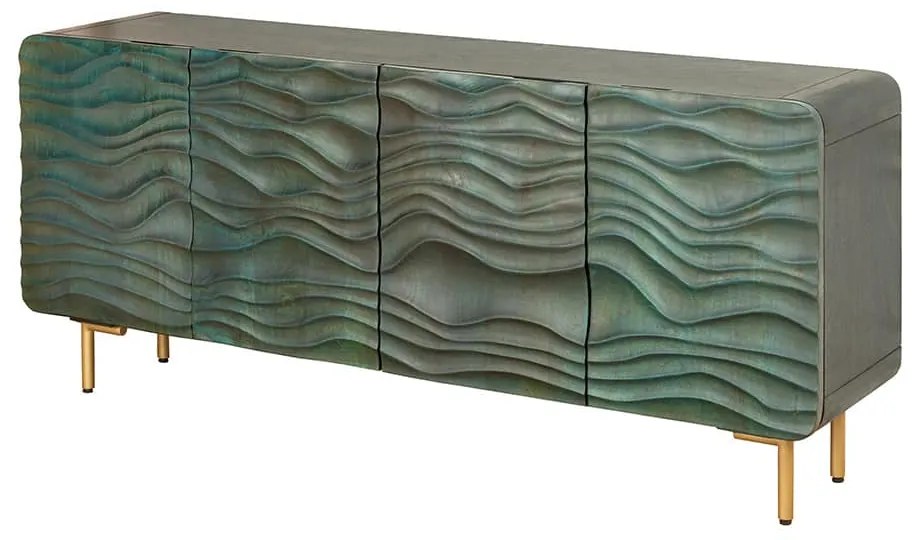 Massive home | Luxusní komoda Black lagoon tyrkysová mango 160cm