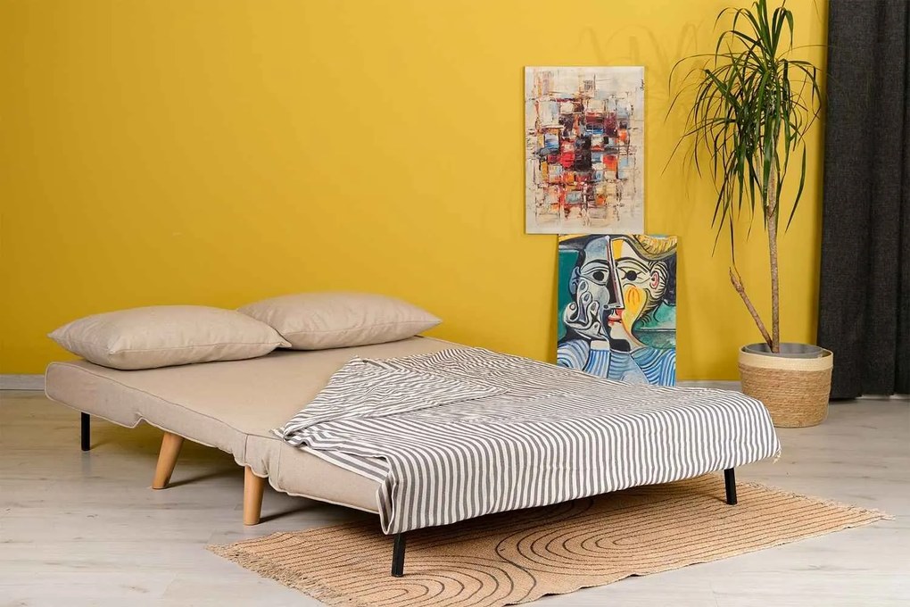 Designová rozkládací pohovka Felicitas 120 cm krémová