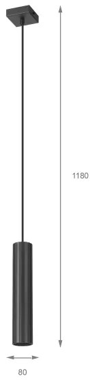 Brilagi - Lustr na lanku CRISPINA 1xGU10/10W/230V černá