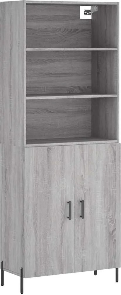 Skříň highboard šedá sonoma 69,5 x 34 x 180 cm kompozitní dřevo 3189267