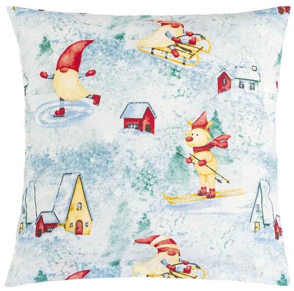 Bellatex Povláček bavlněný vánoce 40x40 cm Skřítek na bruslích