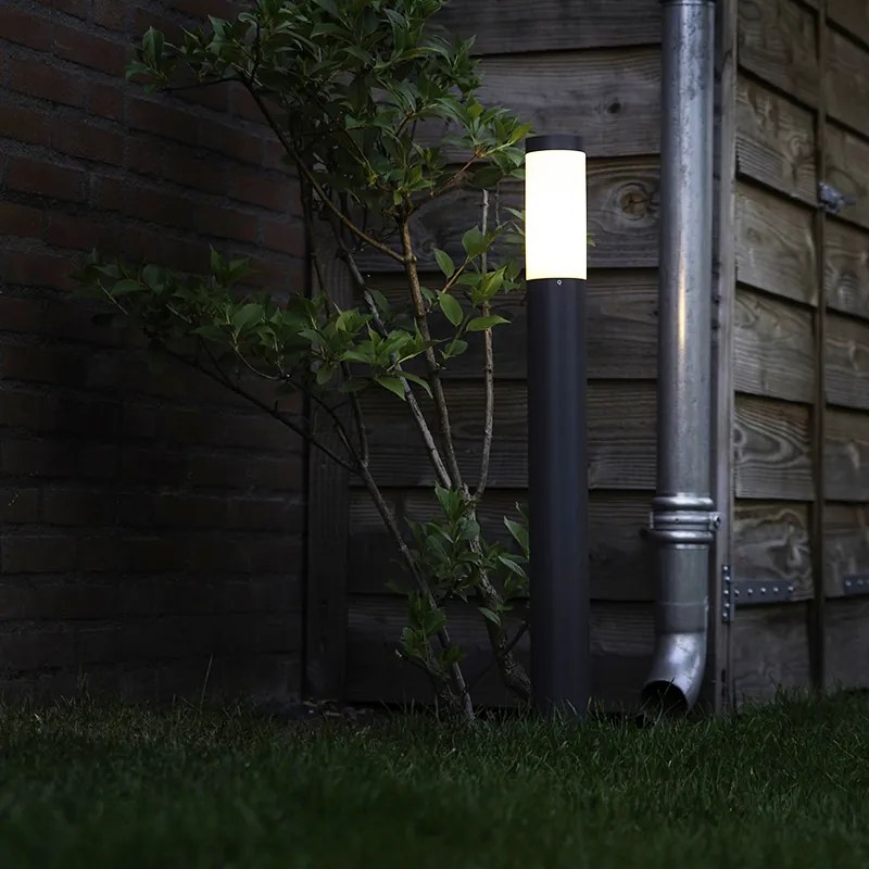 Bollard sloupková lampa antracitově šedá 80 cm IP44 opal - Rox
