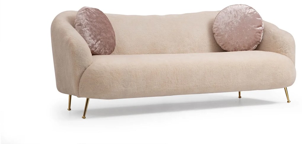 Designová 3-místná sedačka Adalia 215 cm béžová