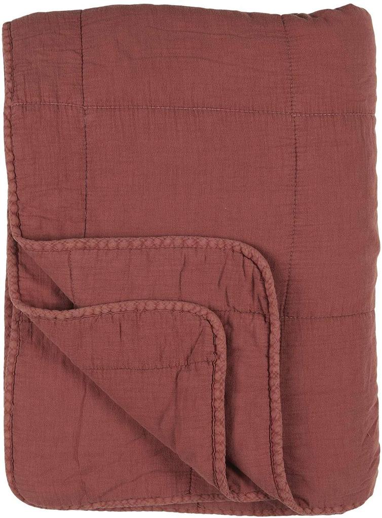 IB LAURSEN Prošívaný přehoz Faded Rose 130x180, růžová barva, textil