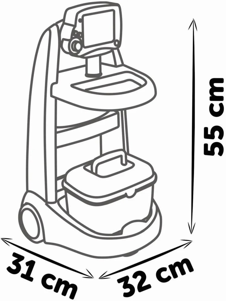 SMOBY Lékařský vozík + dětské lékařské potřeby na baterie Světlo Zvuk sb340207
