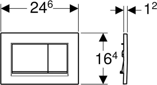 Geberit 115.883.KK.1 - Splachovací tlačítko Sigma30 24,6x16,4 cm bílá/zlatá