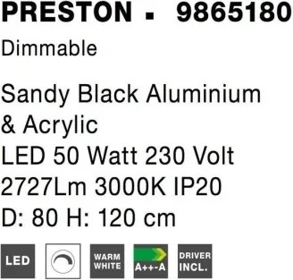 Závěsné LED svítidlo NOVA LUCE PRESTON 50W 3000K 9865180
