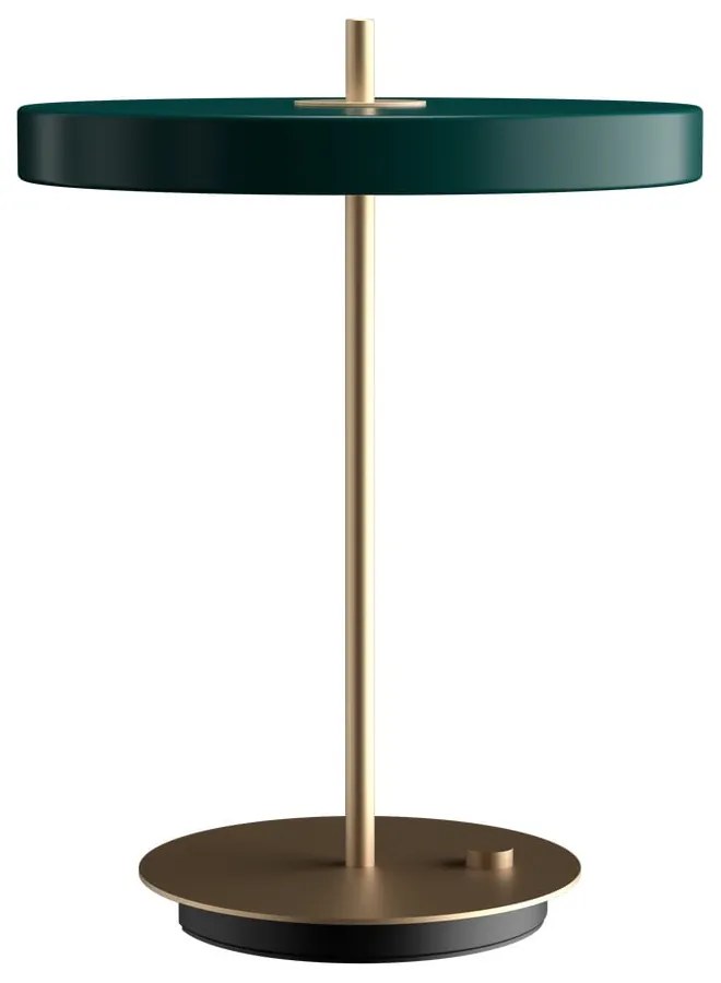 Tmavě zelená LED stmívatelná stolní lampa s kovovým stínidlem (výška 41,5 cm) Asteria Table – UMAGE