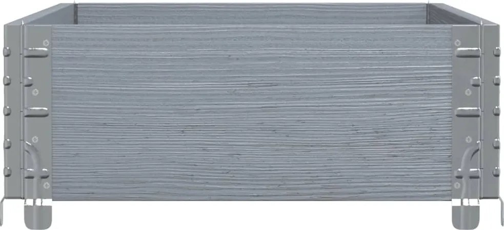Zahradní truhlík šedý 100 x 50 cm masivní borové dřevo 3295389