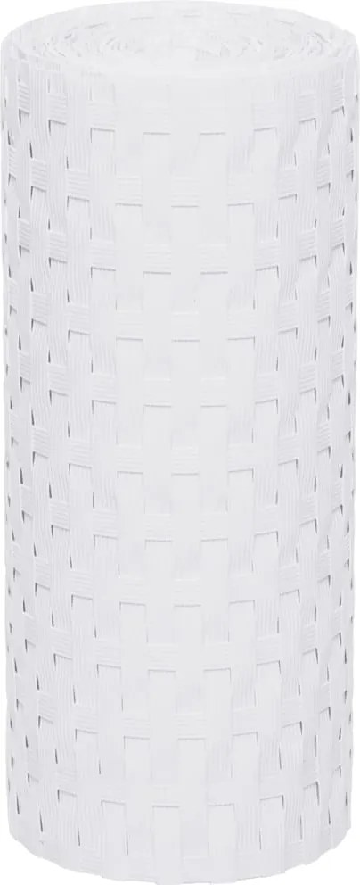 Balkonové zástěny 10 ks bílé 255 x 19 cm polyratan 156313