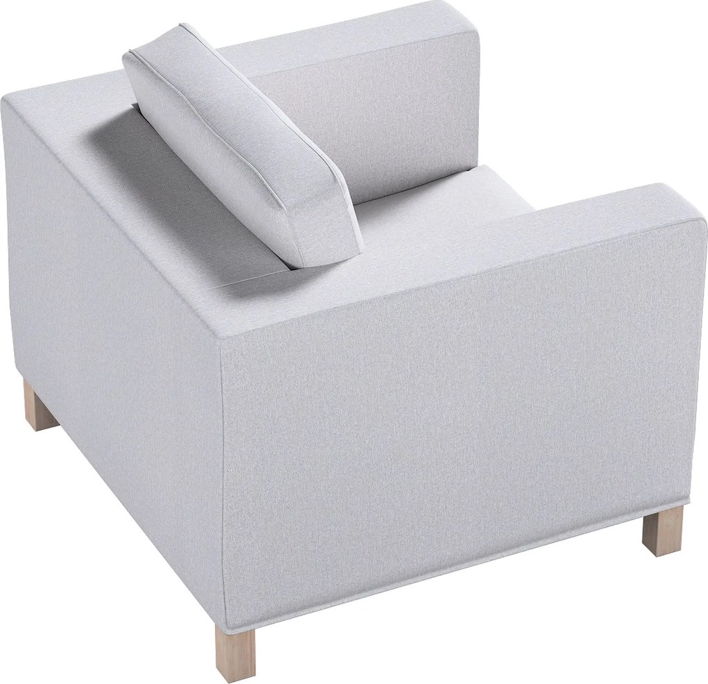 Potah na křesko IKEA Karlanda, krátký barva šedá látka pletený vzor