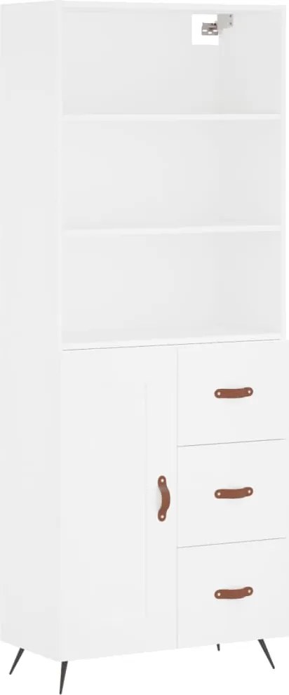 Skříň highboard bílá 69,5 x 34 x 180 cm kompozitní dřevo 3189989