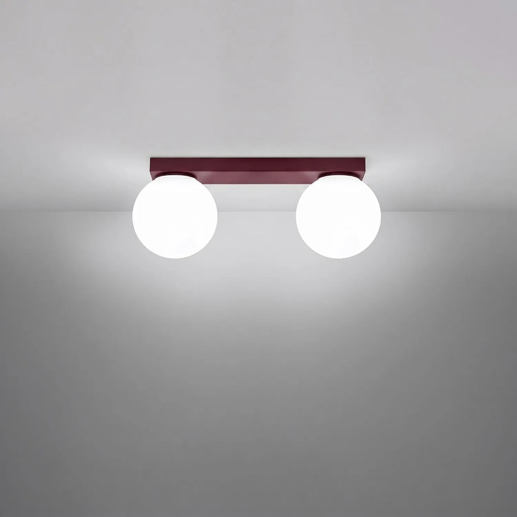 Sollux Lighting Stropní svítidlo YOLI 2 bordó