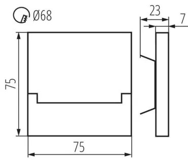 Orientační svítidlo 12V Kanlux SABIK LED P68 B-NW CZ 4000K neutrální bílá 27086