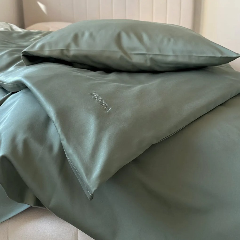 HEDDA Povlečení Tencel™ Lyocell Iballa zelené rozměr: povlak na polštář 50 x 65 cm