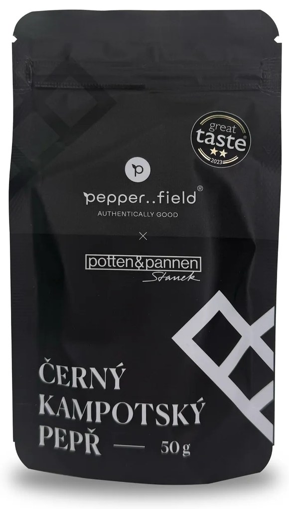 Pepperfield Kampotský pepř černý, 50g DOY-CERNY-50