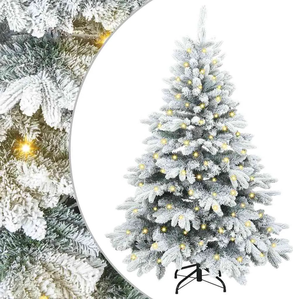 Umělý vánoční stromeček s 150 LED diodami Bílá 150 cm PE a PVC 3397597