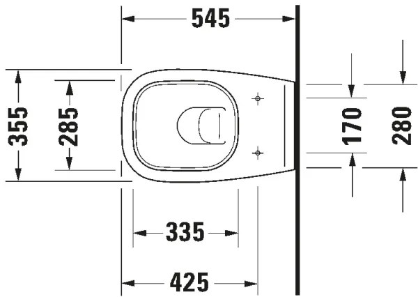 Duravit 25350900002 - Závěsné WC D-CODE keramika/lesklá bílá