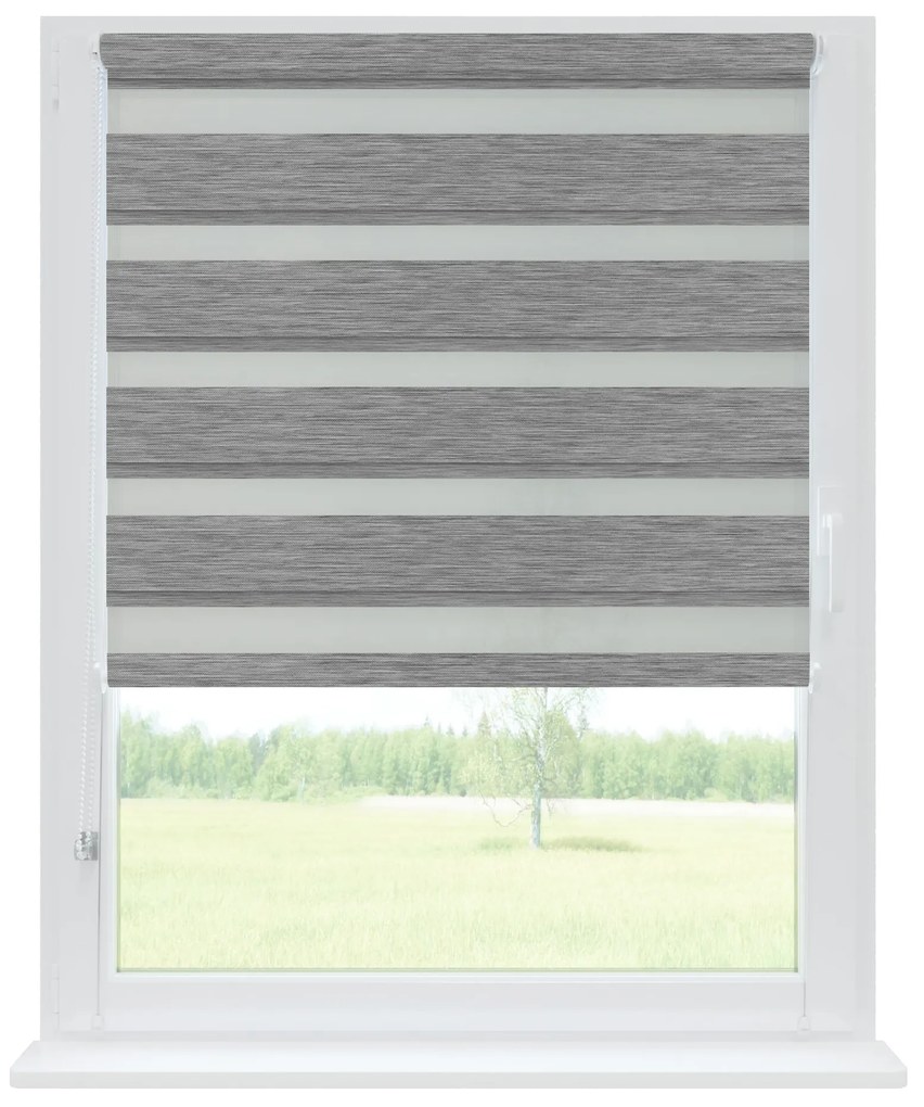 Dekodum Zatemňovací roleta den a noc Stříbrná 34x150 cm