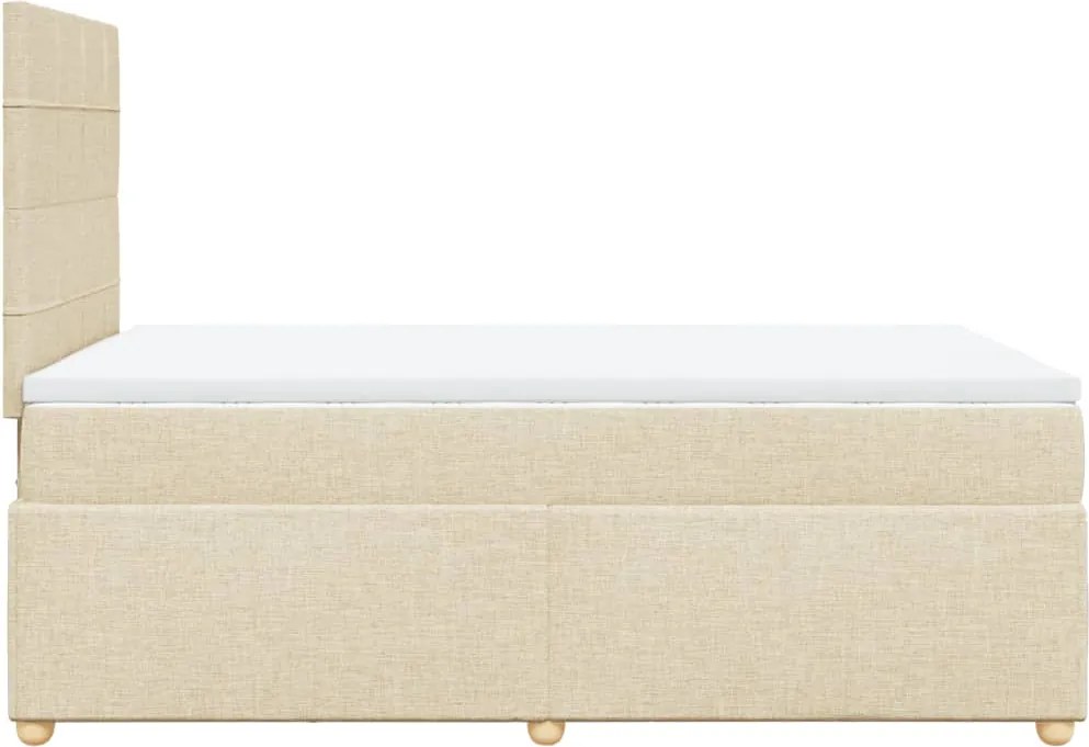 Box spring postel s matrací krémová 120x200 cm textil 3291252