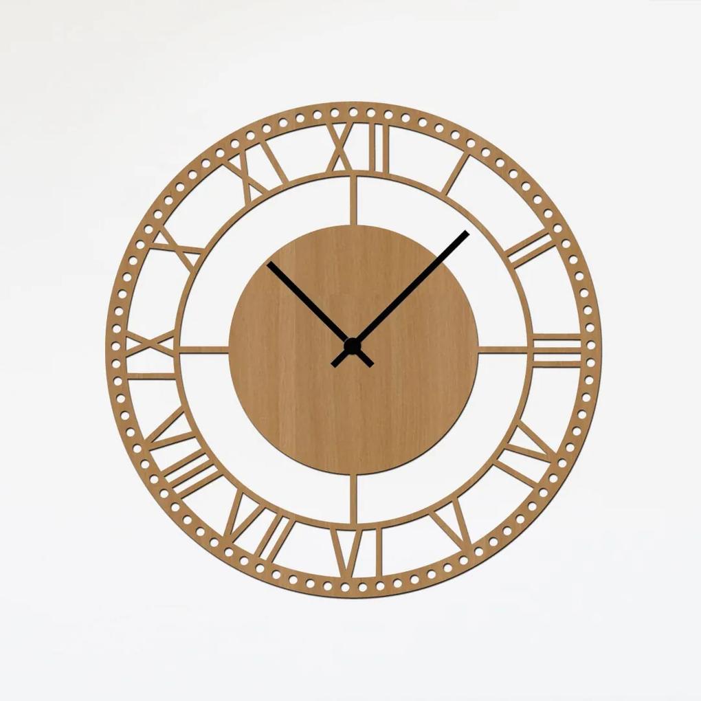 dřevo života Nástěnné dřevěné hodiny BIG BANG Barevný vzor: Bílá, Velikost hodin: 50x50