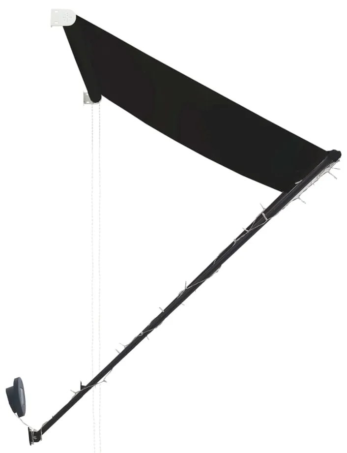 Zatahovací markýza s LED světlem 400 x 150 cm antracitová,  145920