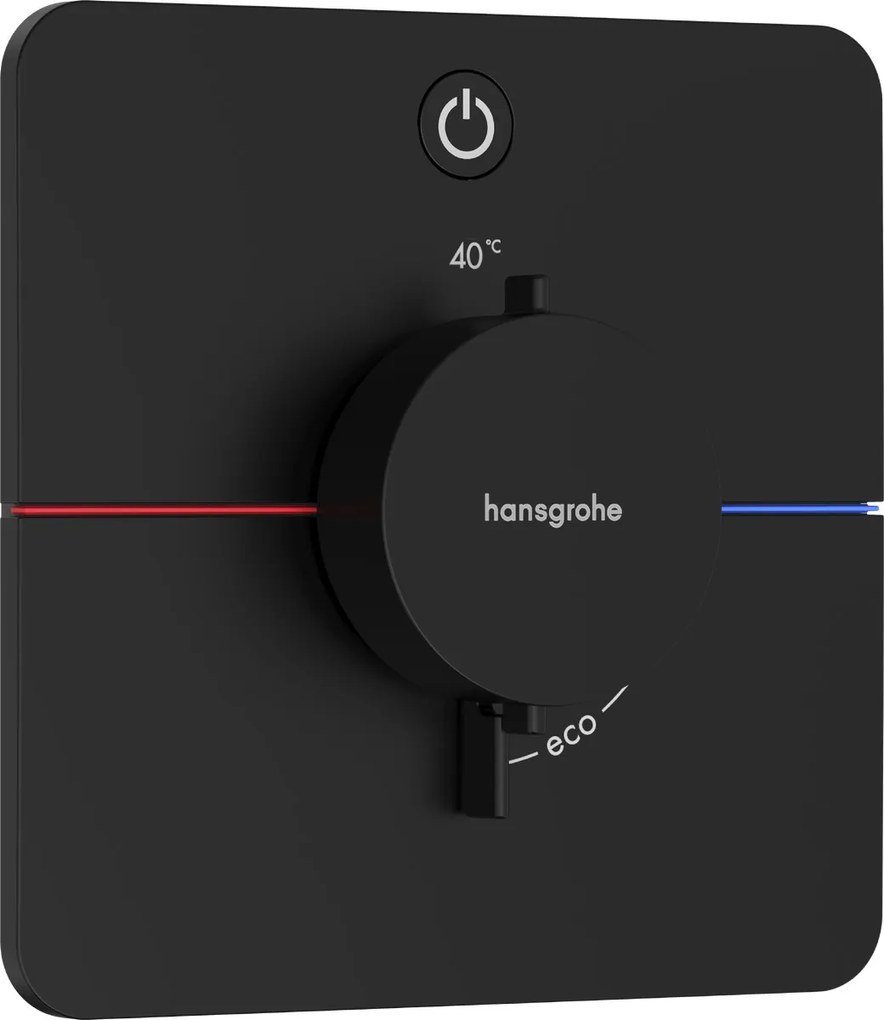 Hansgrohe ShowerSelect Comfort Q, termostat pod omítku pro 1 spotřebič, černá matná, HAN-15581670