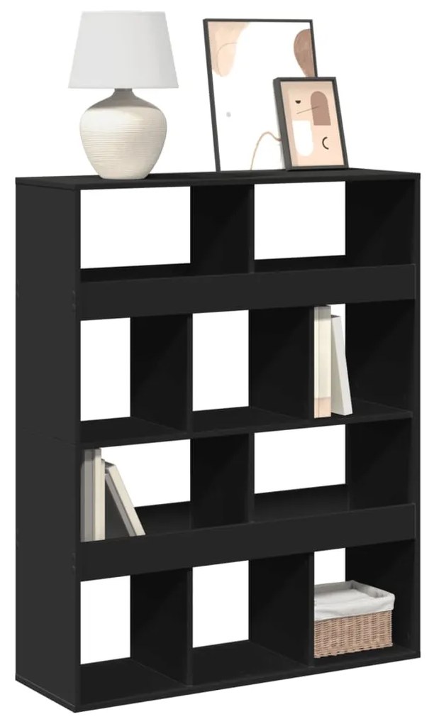Knihovna černá 100 x 33 x 125,5 cm kompozitní dřevo 3309358
