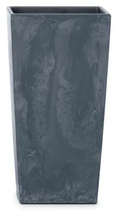 PROSPERPLAST Květináč - URBI SQUARE Beton Effect Rozměr: 19,5x19,5 cm, Barva: antracit