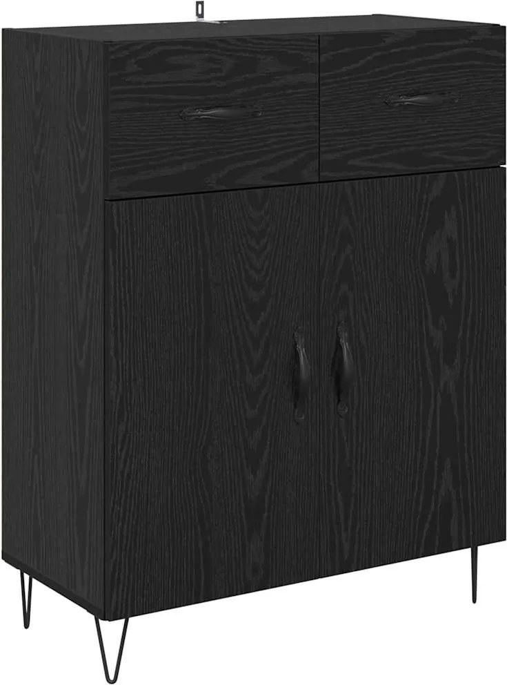 Vysoký bufet Černý dub 69,5 x 34 x 90 cm Kompozitní dřevo 3402711
