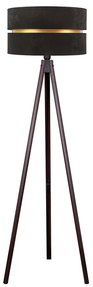 Duolla - Stojací lampa DUO 1xE27/60W/230V pr. 44 cm černá/wenge