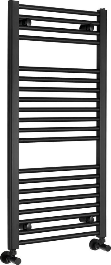 Aqualine Direct otopné těleso rovné boční připojení 450 x 960 mm černá mat ILR94B