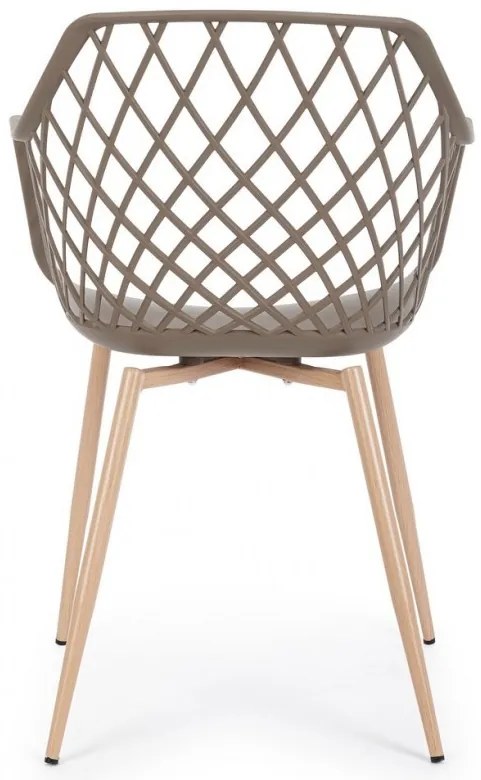 BIZZOTTO Plastová jídelní židle OPTIK taupe 0733415