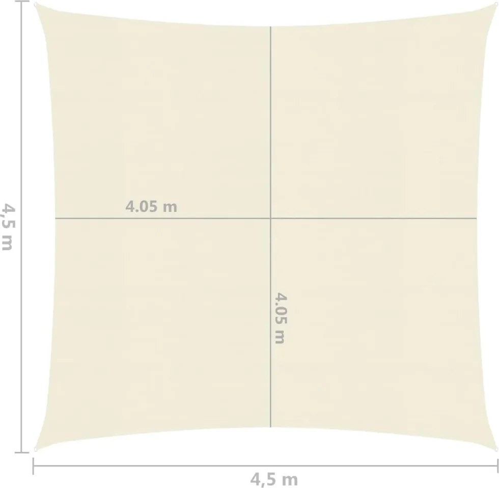 vidaXL Stínící plachta 160 g/m² 4,5 x 4,5 m HDPE [311167] Barva: Béžová