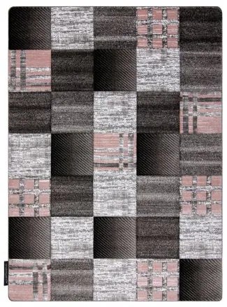 koberec ALTER Siena, Čtverce, Mříž, šedý velikost 120x170 cm | krásné koberce cz