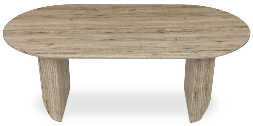 Stůl jídelní, 200x100x76 cm, MDF deska, 3D dekor dub san remo.