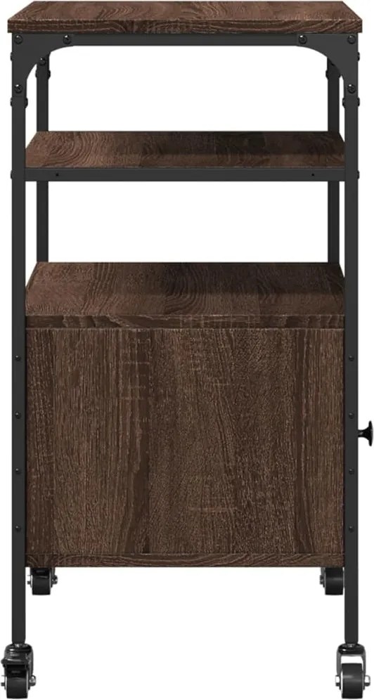 vidaXL Stojan na tiskárnu 3patrový 50 x 40 x 76 cm kompozit [842293] Barva: šedá sonoma