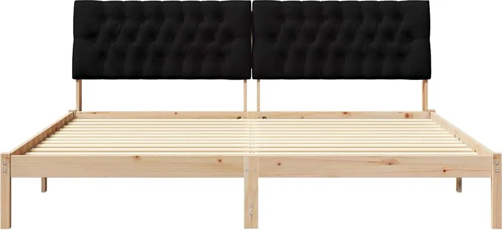 Rám postele s čalouněným čelem s čelo Hnědá 200 x 200 cm 3394380