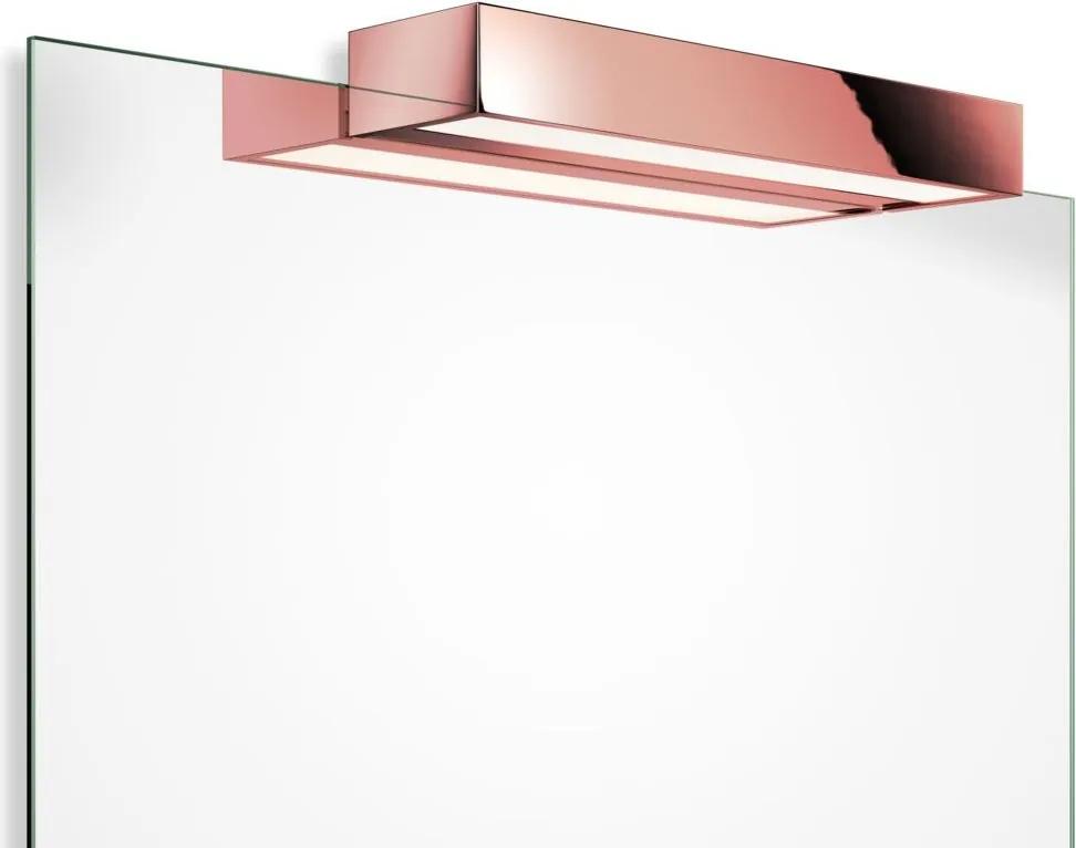 Světlo nad zrcadlo Box Clip On LED 40 cm růžové zlato