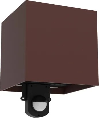 Brilagi - LED Venkovní nástěnné svítidlo se senzorem CUBE LED/6W/230V hnědá IP65