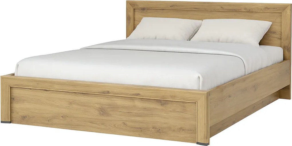 Postel 160x200 s roštem, úložným prostorem Sapori dub navarra