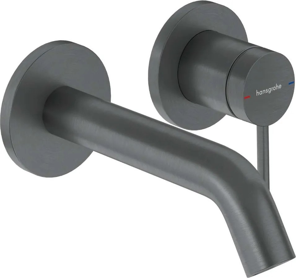 Hansgrohe Tecturis S - Umyvadlová baterie pod omítku, s výpustí, 2-otvorová instalace, EcoSmart+, kartáčovaný černý chrom 73350340