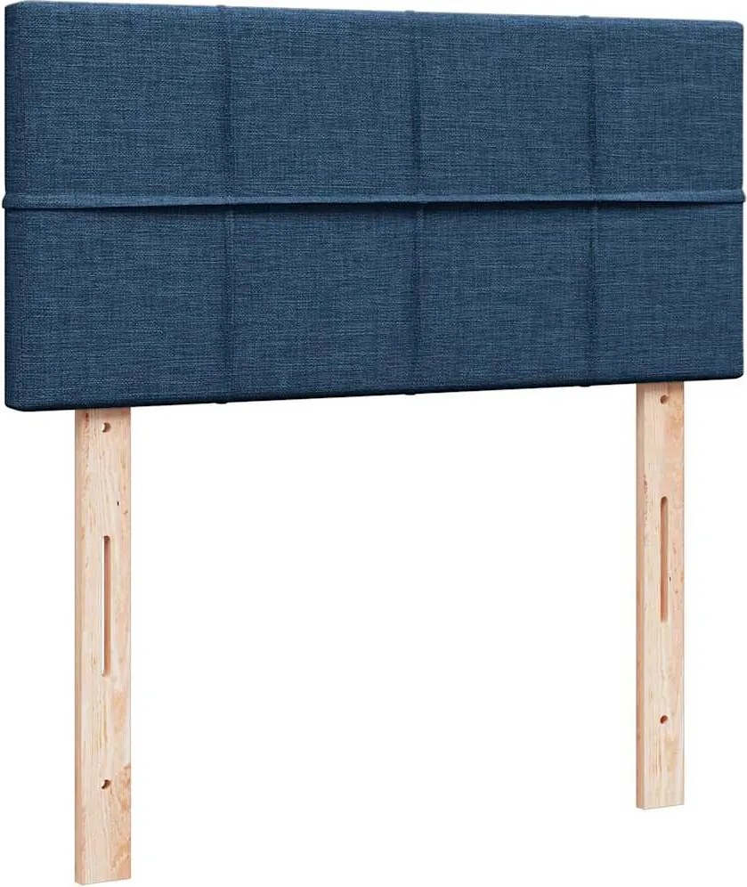 Box spring postel s matrací modrá 80x200 cm textil 3288021
