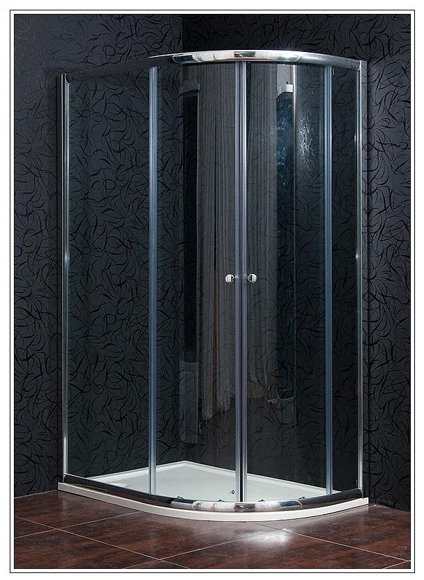 Arttec - KLASIK NEW 80 x 110 cm L, sprchový kout levý sklo čiré + vanička litý mramor Levá PAN01079