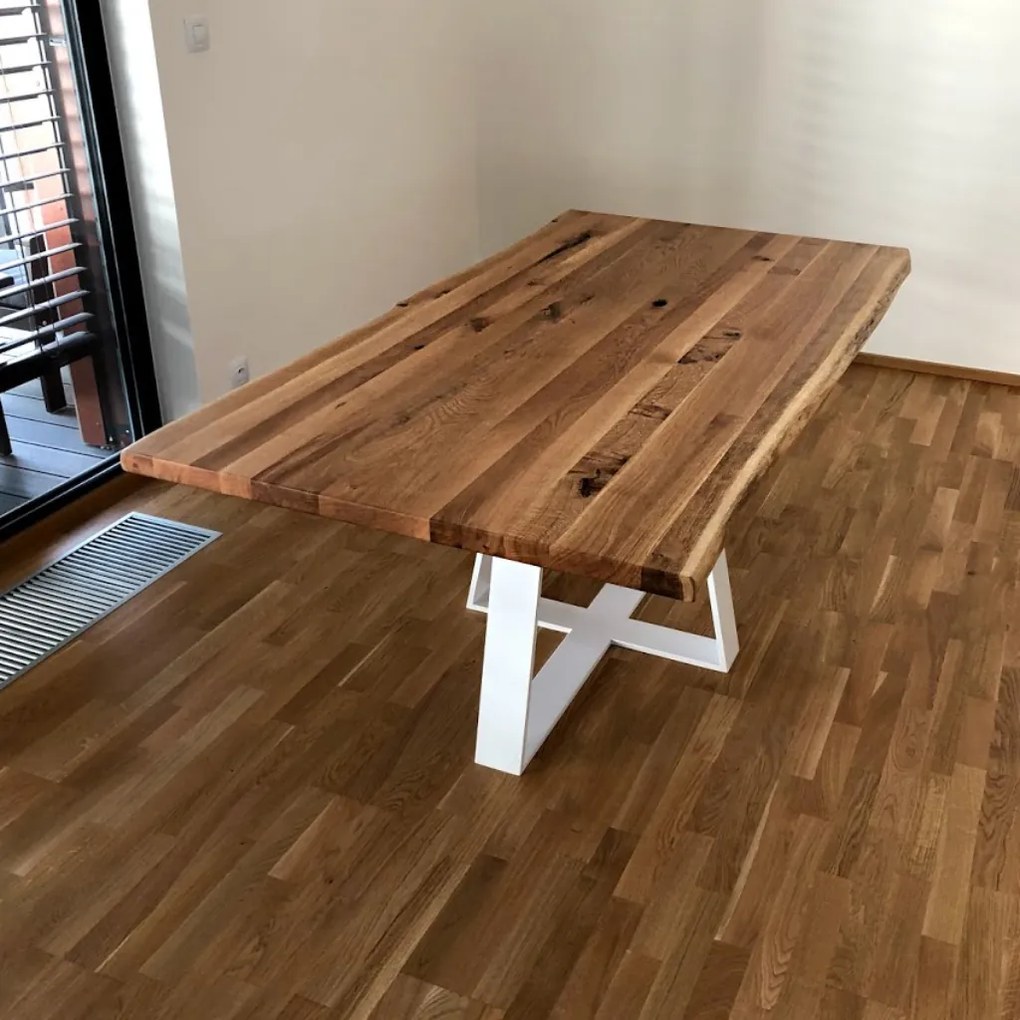 KULHÁNEK Designový jídelní stůl 180x95 cm Velikost desky: 150x80 cm, Odstín podnože: antracit - RAL 7016