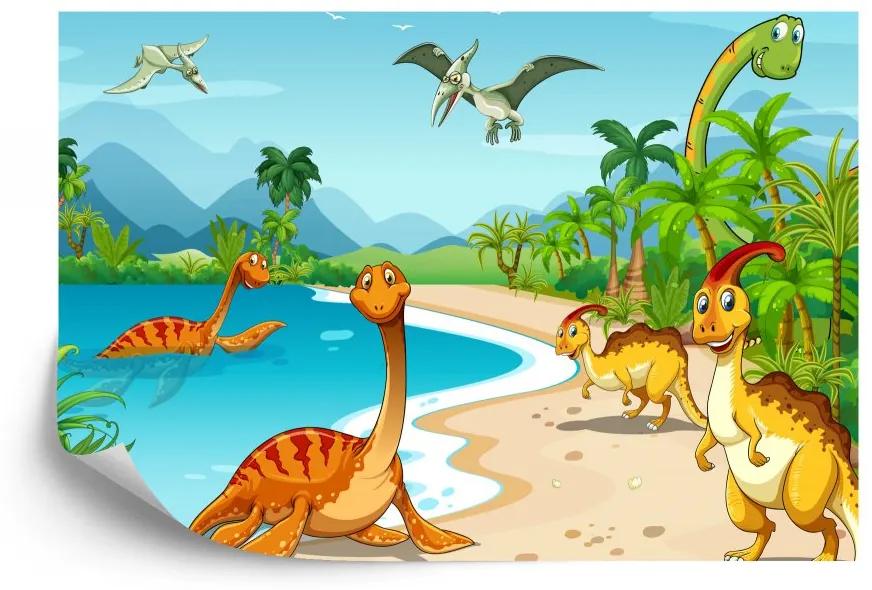 Fototapeta Dinosauři Na Pláži Samolepící tapety 90x60