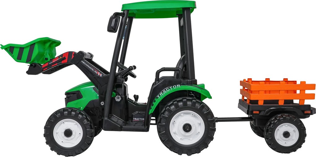 Ramiz MEGA traktor D68 s přívěsem zelený