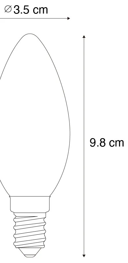 Sada 5 chytrých LED žárovek E14 C35 matných 4,2W 470 lm 2700-6500K
